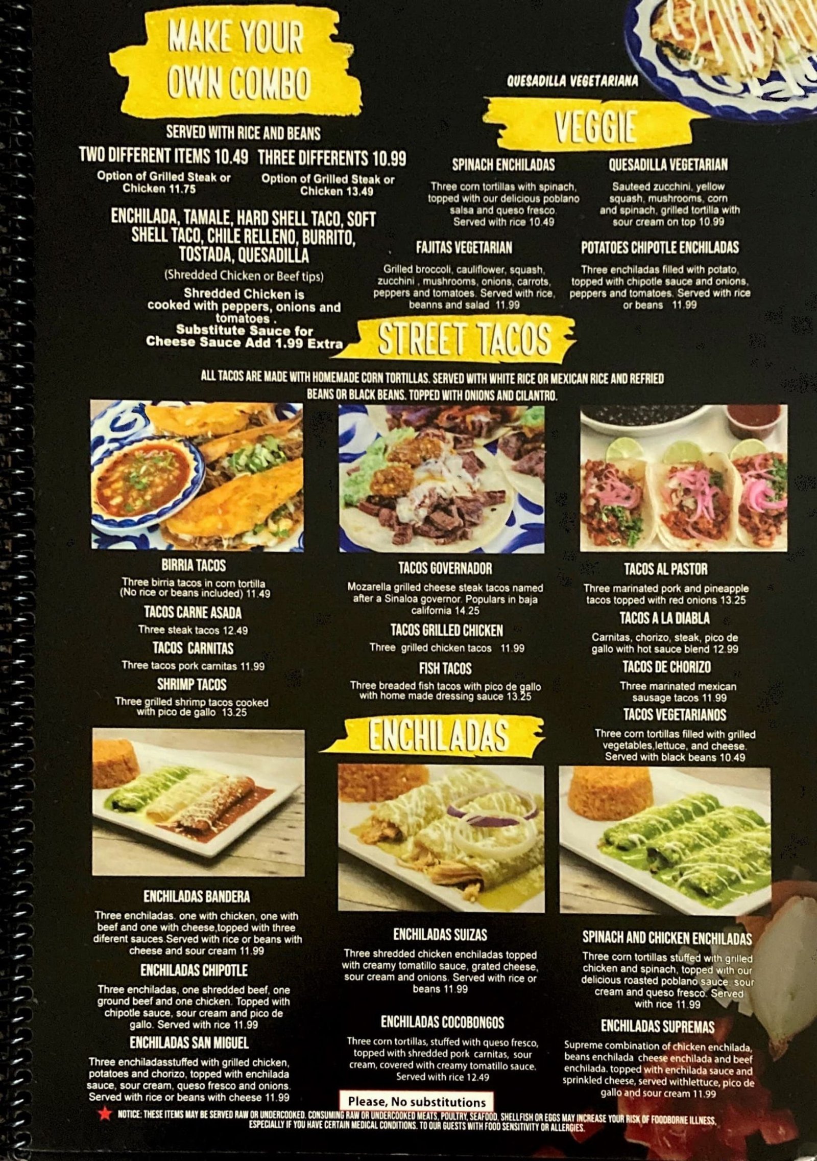 Menu - Coco Bongo Raleigh